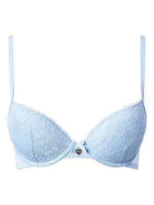 TWINSET Lace-embroidered Push-up Bra - Blue