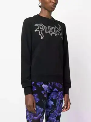 Philipp Plein Crystal Logo Appliqué T-shirt