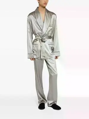 Dolce & Gabbana Drawstring Silk Trousers