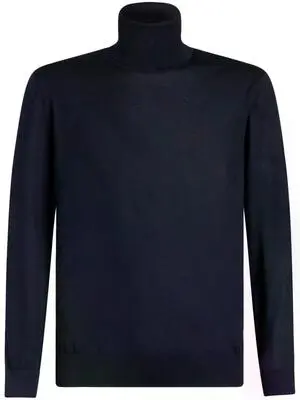 Etro Pegaso-embroidered High-neck Jumper - Blue