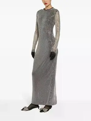 Dolce & Gabbana Crystal-embellished Dress - Silver