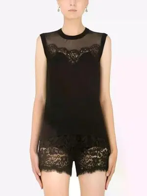 Dolce & Gabbana Lace-detail Sleeveless Jumper