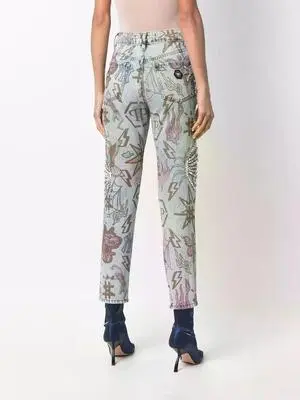 Philipp Plein Tattoo-monogram Boyfriend Jeans