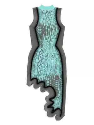 Ph5 Asymmetric Jacquard Dress - Grey