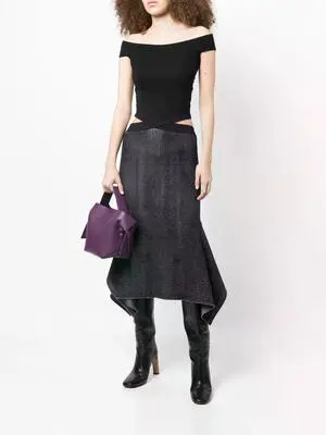 3.1 Phillip Lim Ribbed-knit Asymmetric Skirt