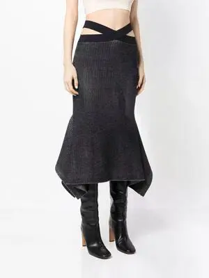 3.1 Phillip Lim Ribbed-knit Asymmetric Skirt