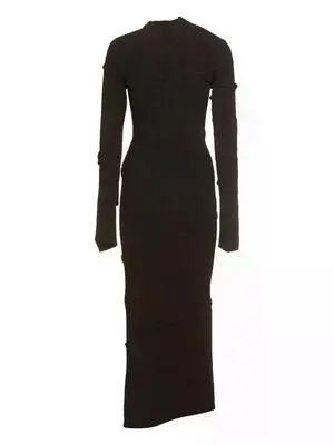 Balenciaga Spiral Ribbed-knit Maxi Dress