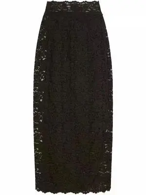 Dolce & Gabbana Floral-lace Midi Skirt