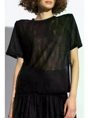 IRO PARIS Distressed Semi-sheer T-shirt