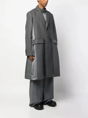 Sacai Drawstring Wool Trench Coat