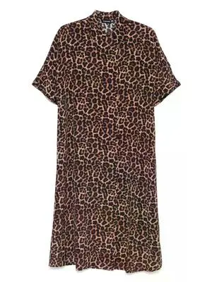 ANINE BING Julia Leopard Print Dress