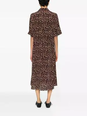 ANINE BING Julia Leopard Print Dress