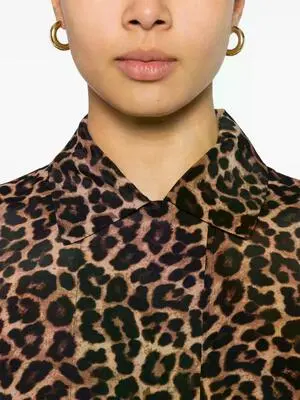 ANINE BING Julia Leopard Print Dress