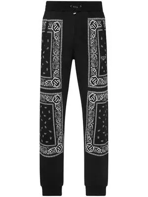 Philipp Plein Paisley-print Trousers - Black