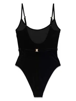 Zimmermann Rhiannon Velvet Belted Swimsuit