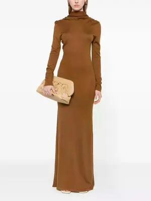 AYA MUSE Longsleeve Open-back Maxi Dress