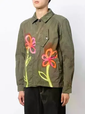 STAIN SHADE Floral Button-down Jacket - Green