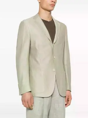 Eleventy Single-breasted Blazer - Green