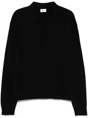 Saint Laurent Wool Polo Shirt - Black