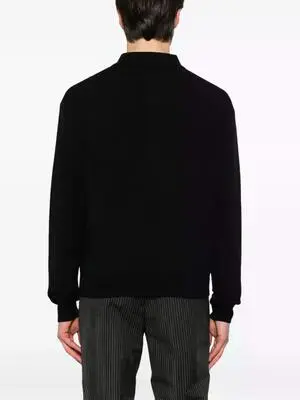 Saint Laurent Wool Polo Shirt - Black