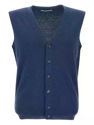 KANGRA Wool Sleeveless Cardigan