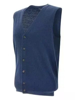 KANGRA Wool Sleeveless Cardigan