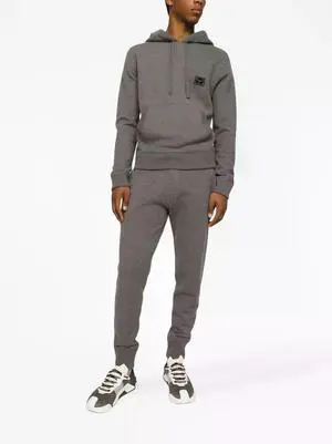 Dolce & Gabbana Wool-cashmere Hoodie With Logo Tag