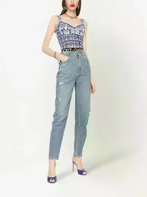 Dolce & Gabbana Mini Ripped Detail Jeans