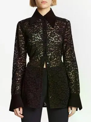 Proenza Schouler Floral Lace Shirt