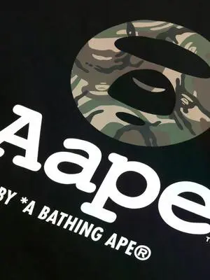 AAPE BY *A BATHING APE Logo-print T-shirt - Black