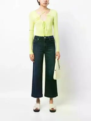 Paige Logo-patch Cropped Jeans