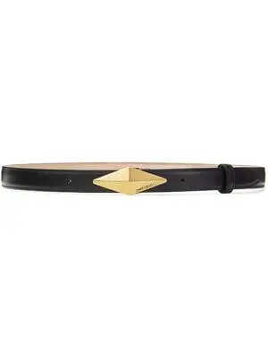 JIMMY CHOO Diamond Leather Belt - Black