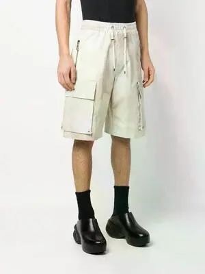Balmain Faded-effect Cotton Cargo Shorts