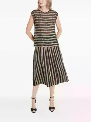 TEMPERLEY LONDON Selena Sequin Embellished Striped Top