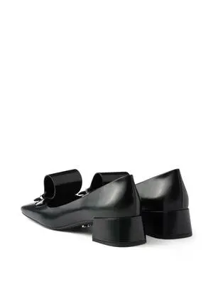 Prada 35mm Brushed-leather Pumps - Black