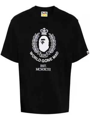 A BATHING APE Embroidered Logo T-shirt