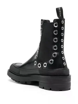 Alexander McQueen Eyelet Detail Chelsea Boots