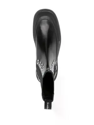 Alexander McQueen Eyelet Detail Chelsea Boots