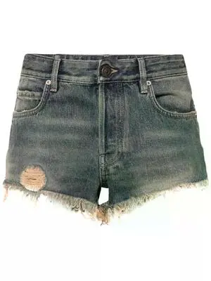Balenciaga Logo-patch Denim Shorts