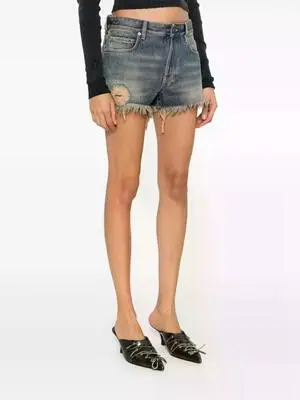 Balenciaga Logo-patch Denim Shorts