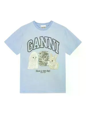 GANNI Logo-print T-shirt