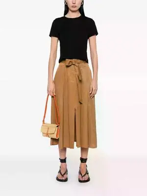 KAOS Pleated A-line Midi Skirt