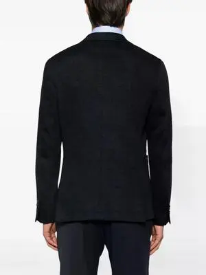 MANUEL RITZ Brooch-detail Blazer - Blue