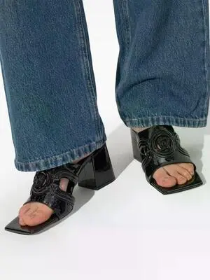 Versace Medusa '95 Patent Sandals - Black