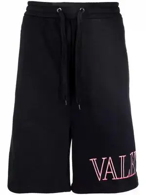 Valentino Garavani Logo Printed Drop-crotch Shorts
