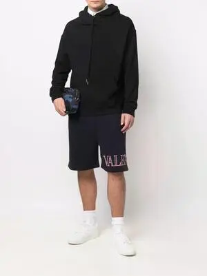 Valentino Garavani Logo Printed Drop-crotch Shorts