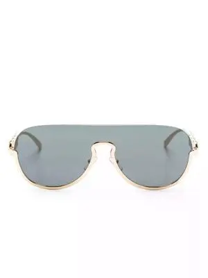 Versace Medusa Head Navigator-frame Sunglasses - Grey