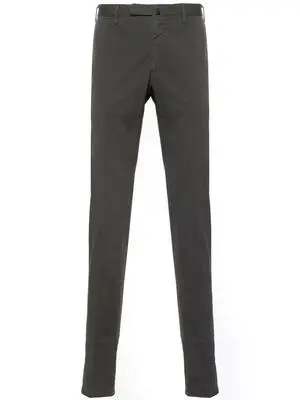 Incotex Tapered-leg Cotton Trousers - Grey