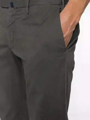 Incotex Tapered-leg Cotton Trousers - Grey