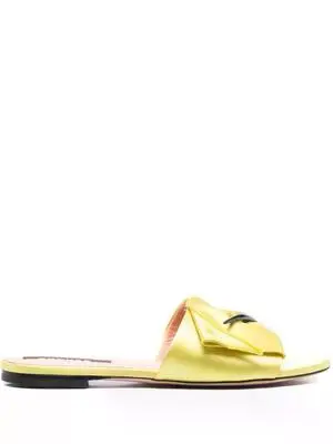 Rochas Satin Sandals - Yellow